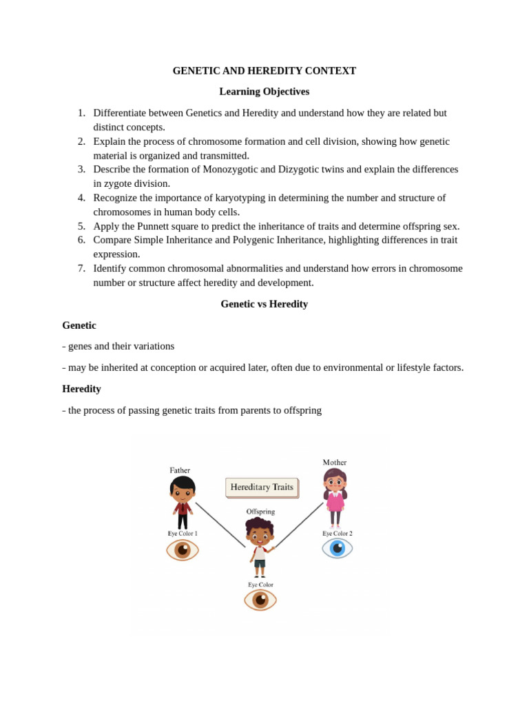 Genetic and Heredity Context | PDF | Dominance (Genetics) | Genotype