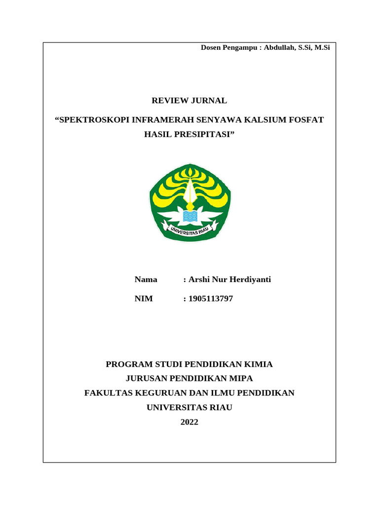 Spektroskopi Inframerah Kalsium Fosfat | PDF