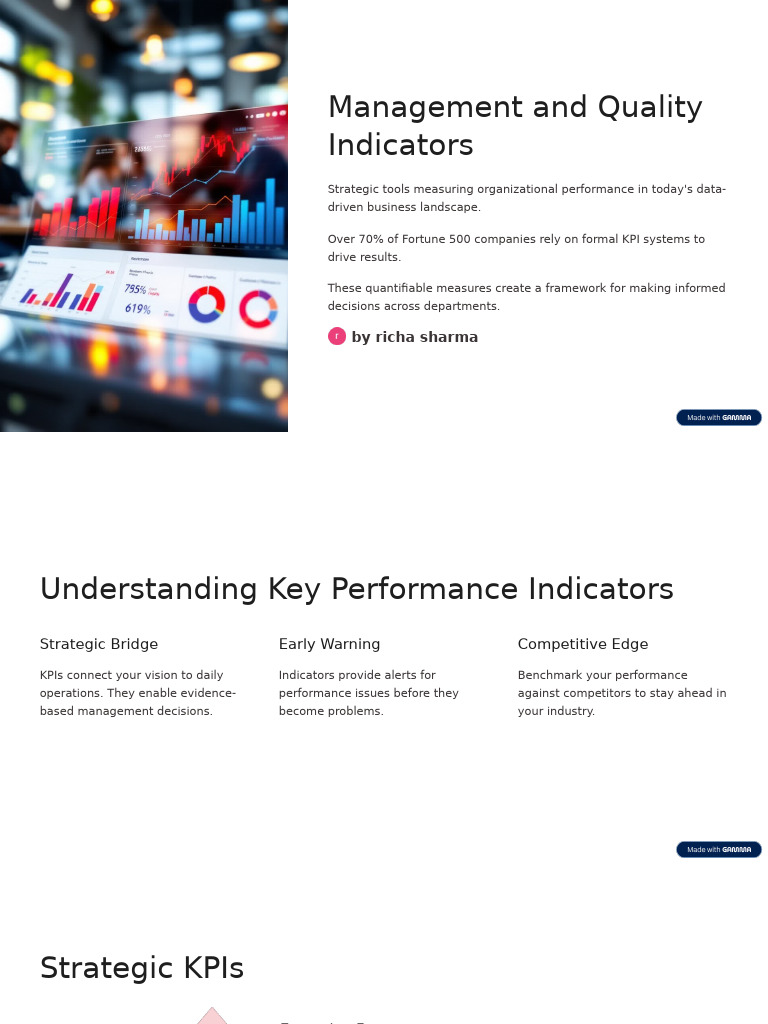 Management and Quality Indicators | PDF | Performance Indicator | Business