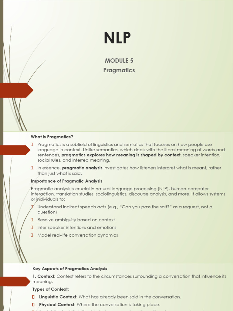 NLP Mod 5 | PDF | Semantics | Pronoun