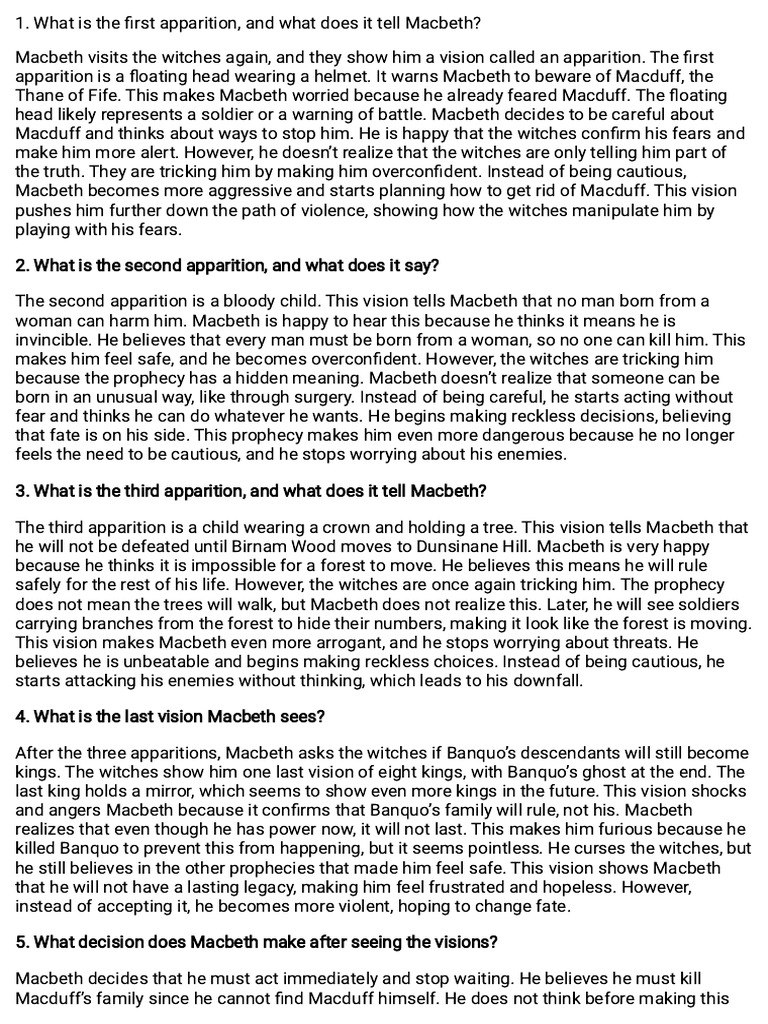 Macbeth Act 4-By Shubh (2) | PDF | Macbeth