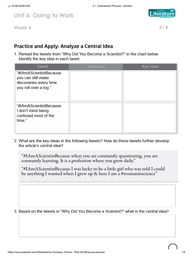 Analyzing Central Ideas in Science Tweets | PDF
