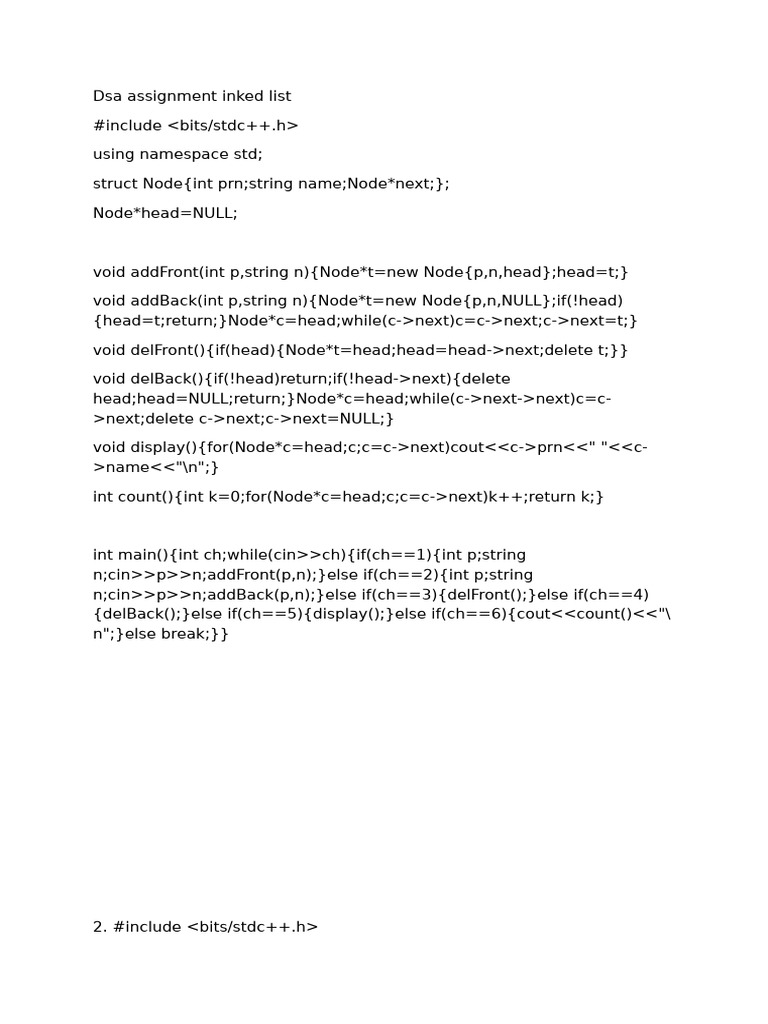 DSA Assignment: Linked List & Seat Management | PDF