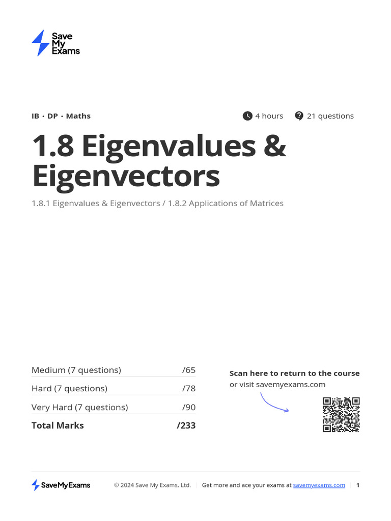 1 8 Eigenvalues Eigenvectors D3wBm 3MvUAeJ0Jb | PDF | Eigenvalues And ...