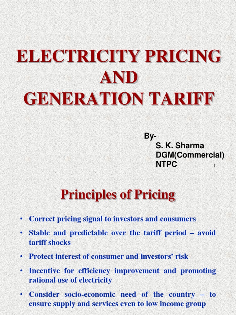 Electricity Pricing and Generation Tariff - PMI - 21.11.2008 | PDF