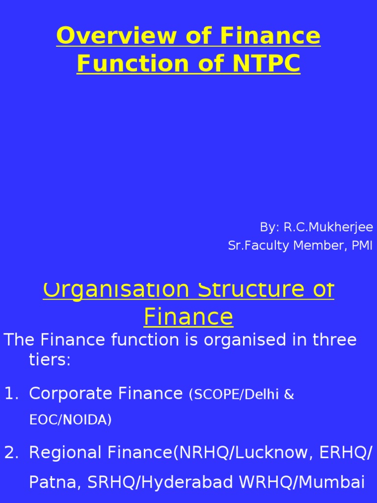 Overview of NTPC Finance Function | PDF | Taxes | Bonds (Finance)