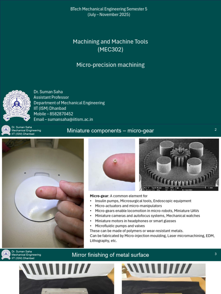 Micro-machining_176182145350856455969034 | PDF | Mirror | Machining