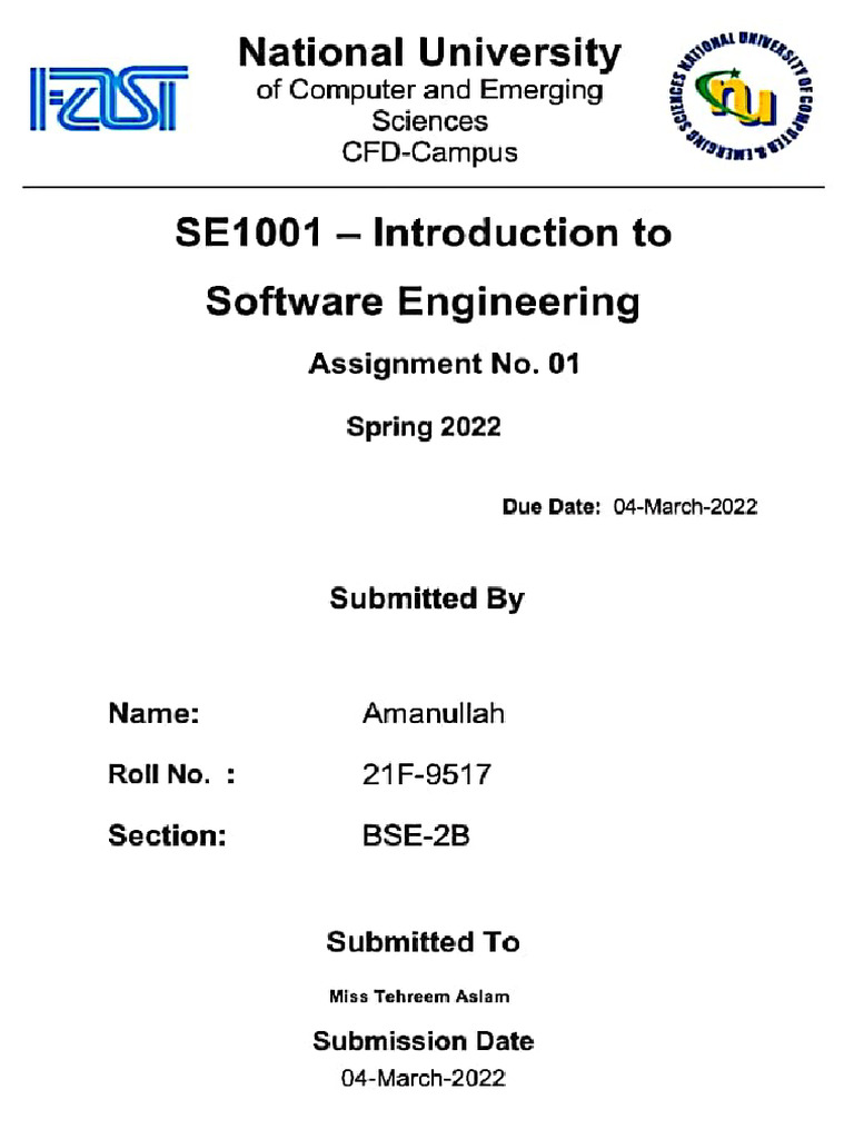 21F-9517 Amanullah BSE-2B ISE Assignment#1 | PDF