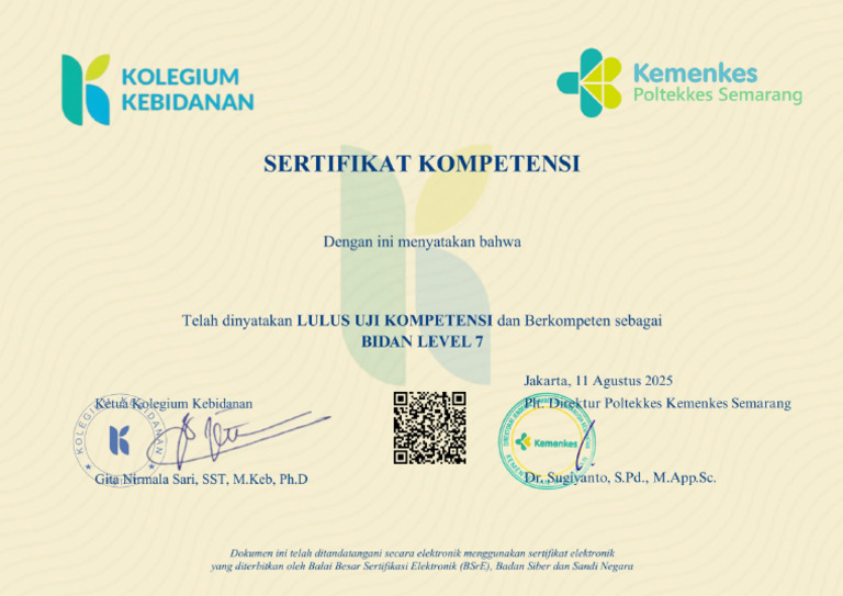 SERKOM FIRST TAKER P2G1_Poltekkes Kemenkes Semarang | PDF