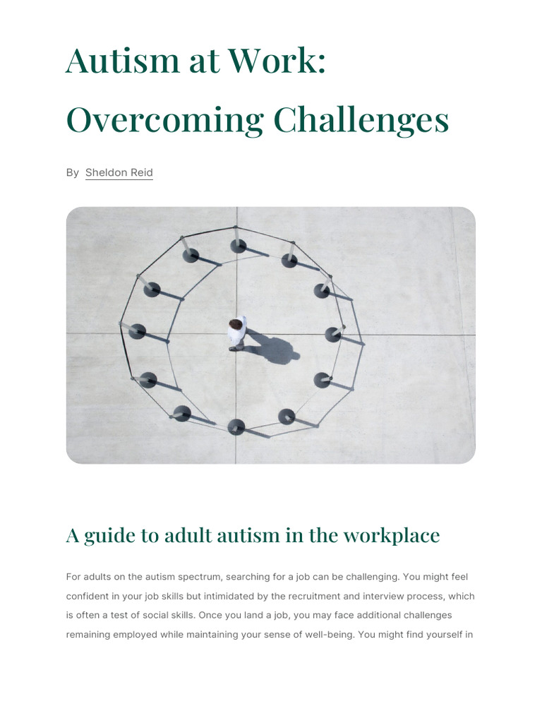 Autism Employment Guide: Overcoming Challenges | PDF | Autism | Anxiety