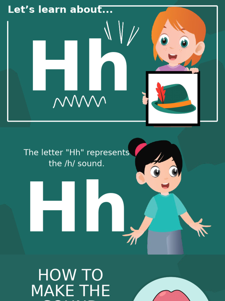 Letter HH Presentation in Teal and White Illustrative Style | PDF