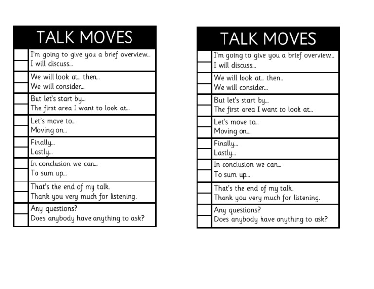 Talk Moves - Lesson 3 | PDF