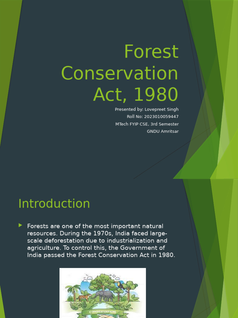 Overview of the Forest Conservation Act | PDF | Forest Management | Forests