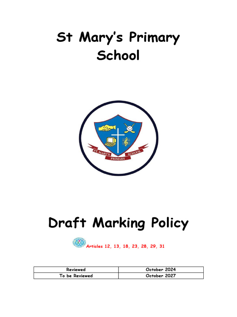 marking-policy | PDF | Teachers | Educational Technology
