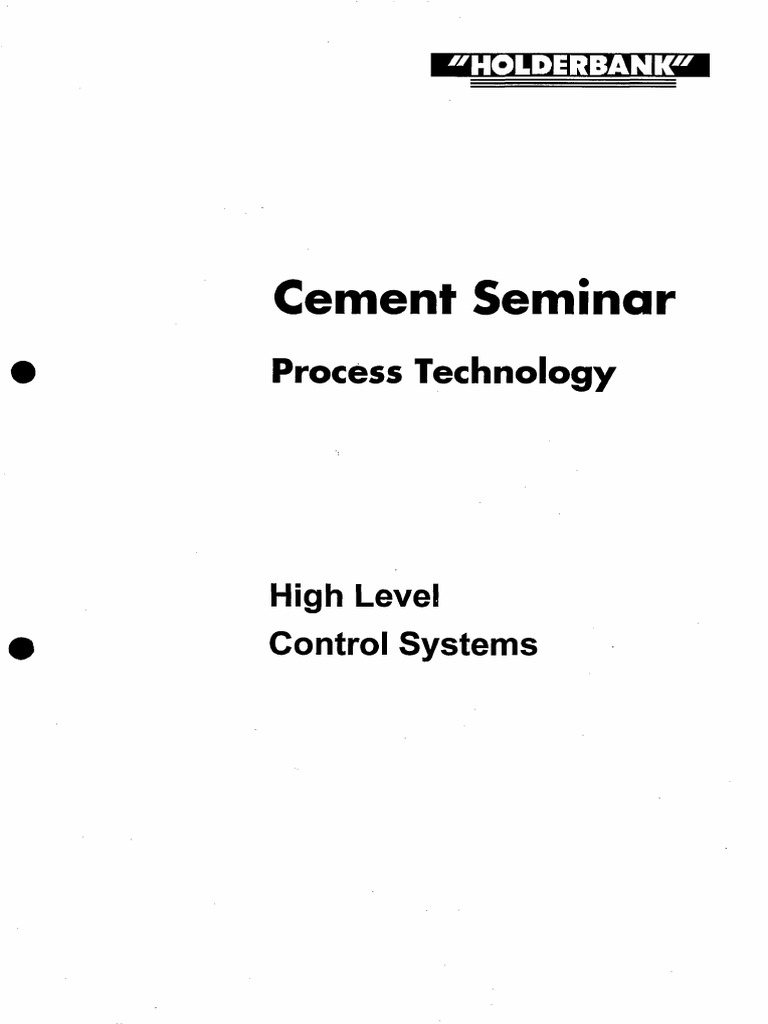 High Level Control Systems | PDF