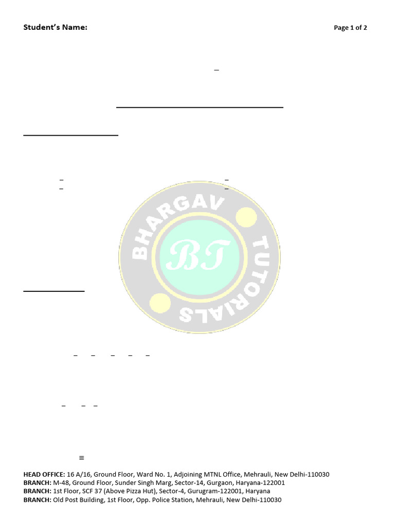 Test (Organic Chemistry-XI) | PDF | Physical Chemistry | Chemistry