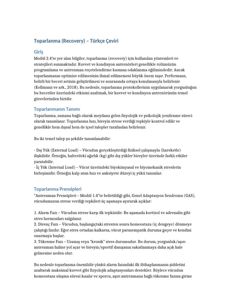 Recovery Turkce Ceviri | PDF