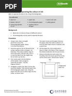 Ink Chromatography Lab Guide | PDF | Chromatography | Ink