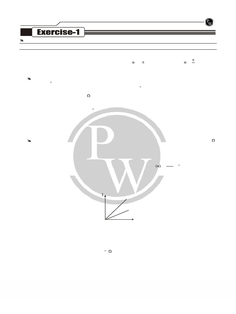 Current Electricity Exercise | PDF | Voltage | Resistor