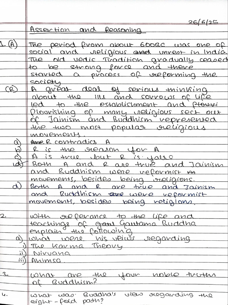 2,3) Period - History Jainism and Buddhism Classwork | PDF