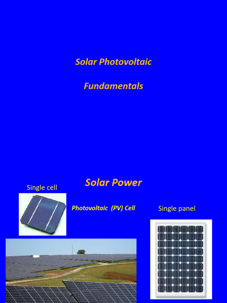Solar Photovoltaic | PDF | Electric Current | Atoms