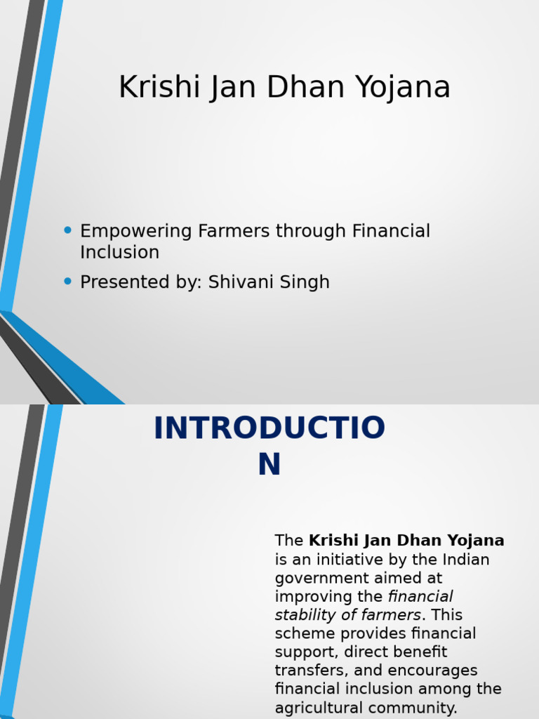 Krishi Jan Dhan Yojana: Empowering Farmers | PDF | Financial Inclusion ...