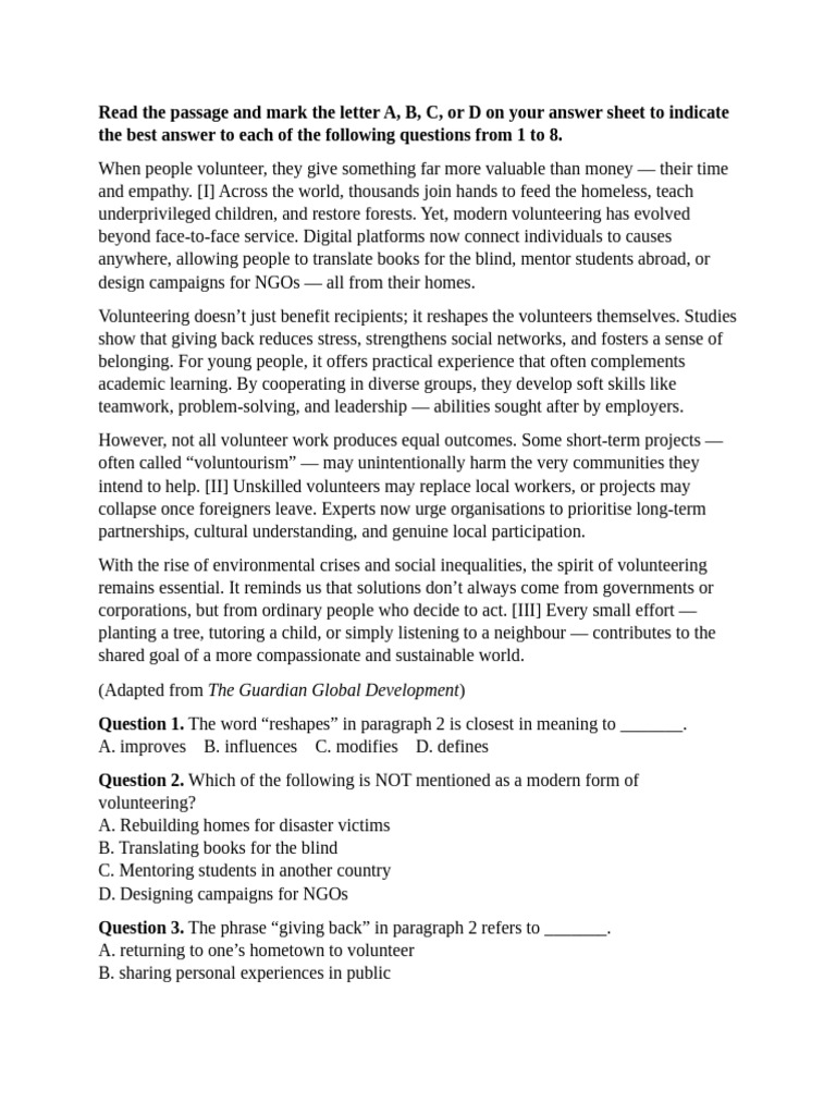 Modern Volunteering: Impact and Trends | PDF | Volunteering | Non ...