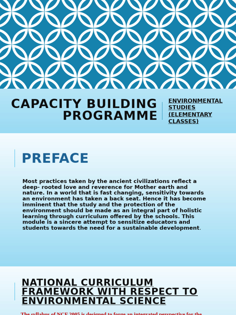 Capacity Building Programme: Environmental Studies (Elementary Classes ...