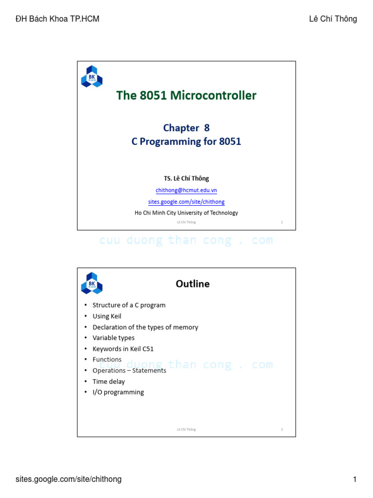 C Programming Guide for 8051 Microcontroller | PDF | C (Programming ...