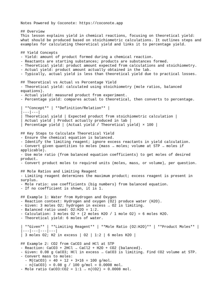 Chemistry Grade 10 | PDF | Stoichiometry | Mole (Unit)