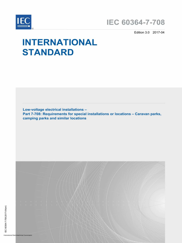 IEC 60364-7-708:2017 Standards Guide | PDF | Electricity | Manufactured ...