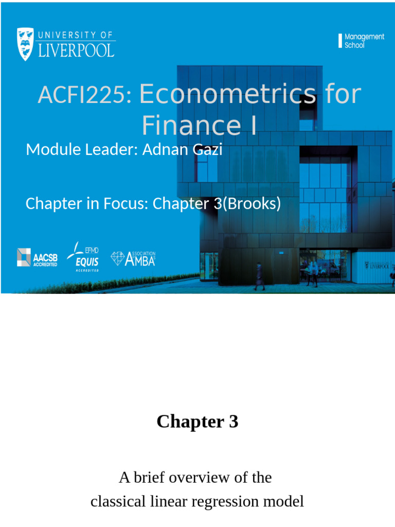 Lecture_5_6 (1) | PDF | Ordinary Least Squares | Errors And Residuals