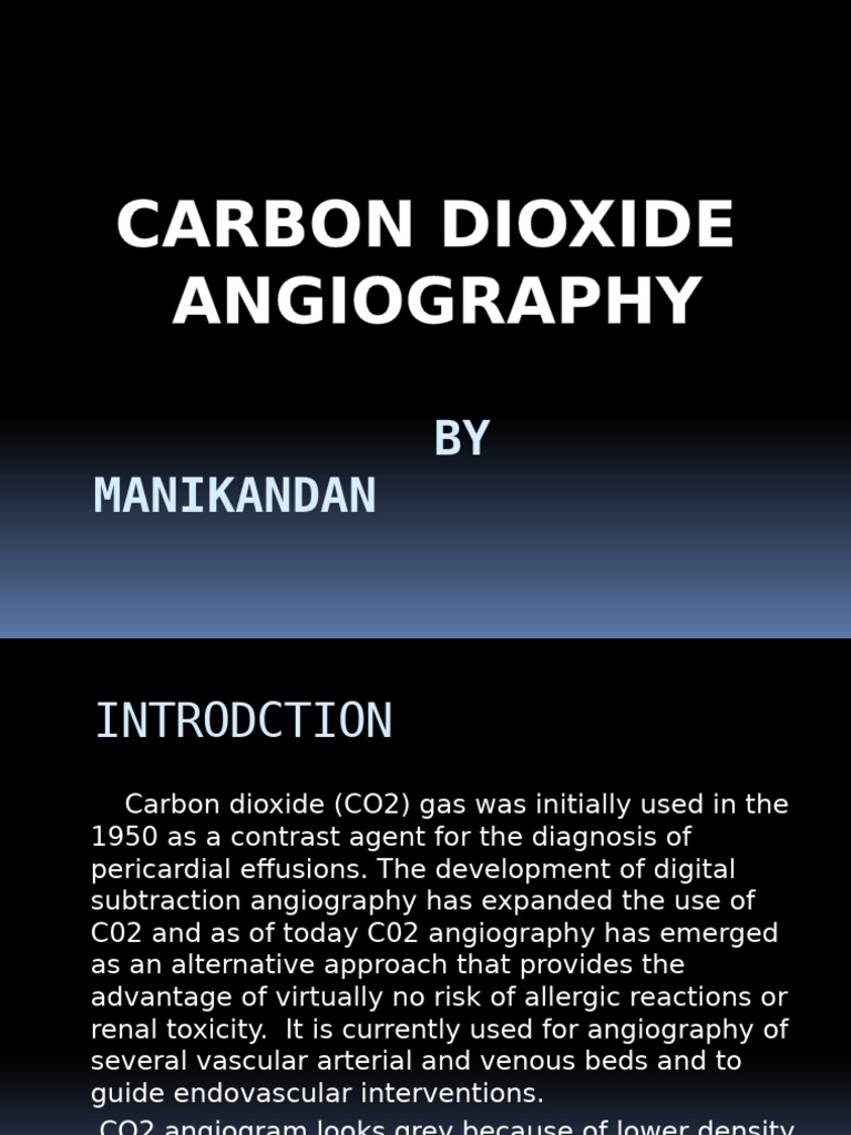 CO2 Angiography | PDF | Angiography | Vein
