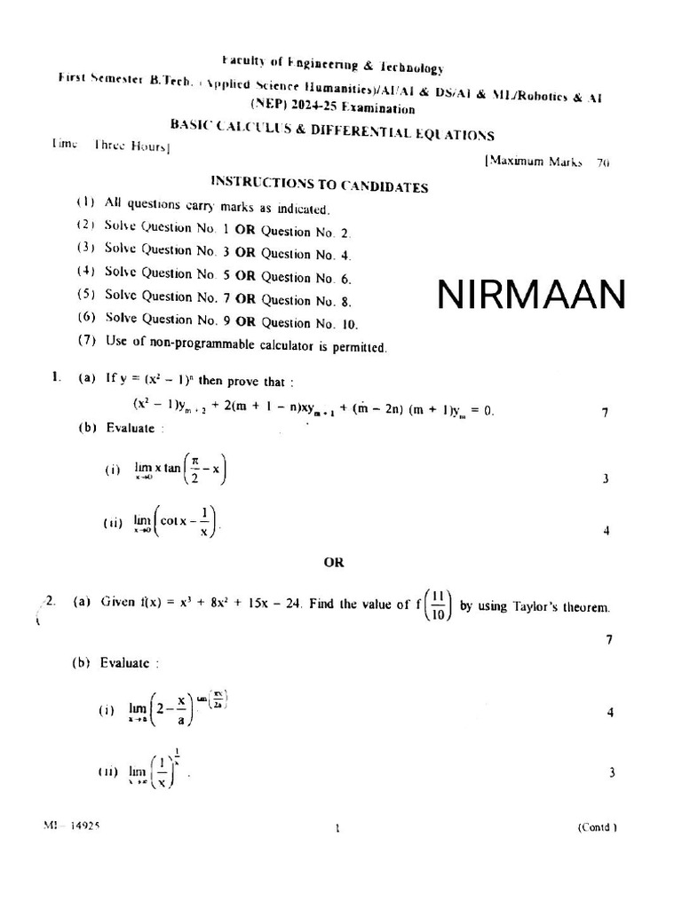 Rtmnu University Pyq 2024 by Nirmaan | PDF