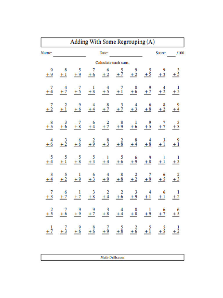 Math Adition | PDF