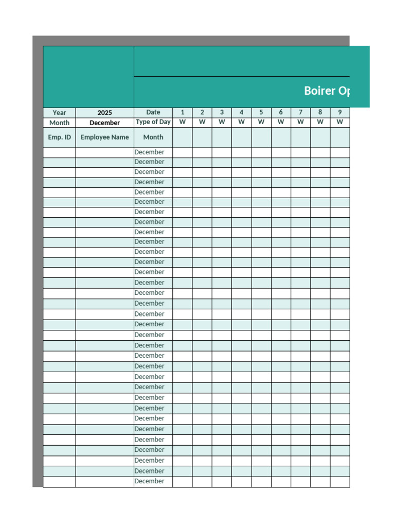 Employee Attendance Sheet Excel Template | PDF