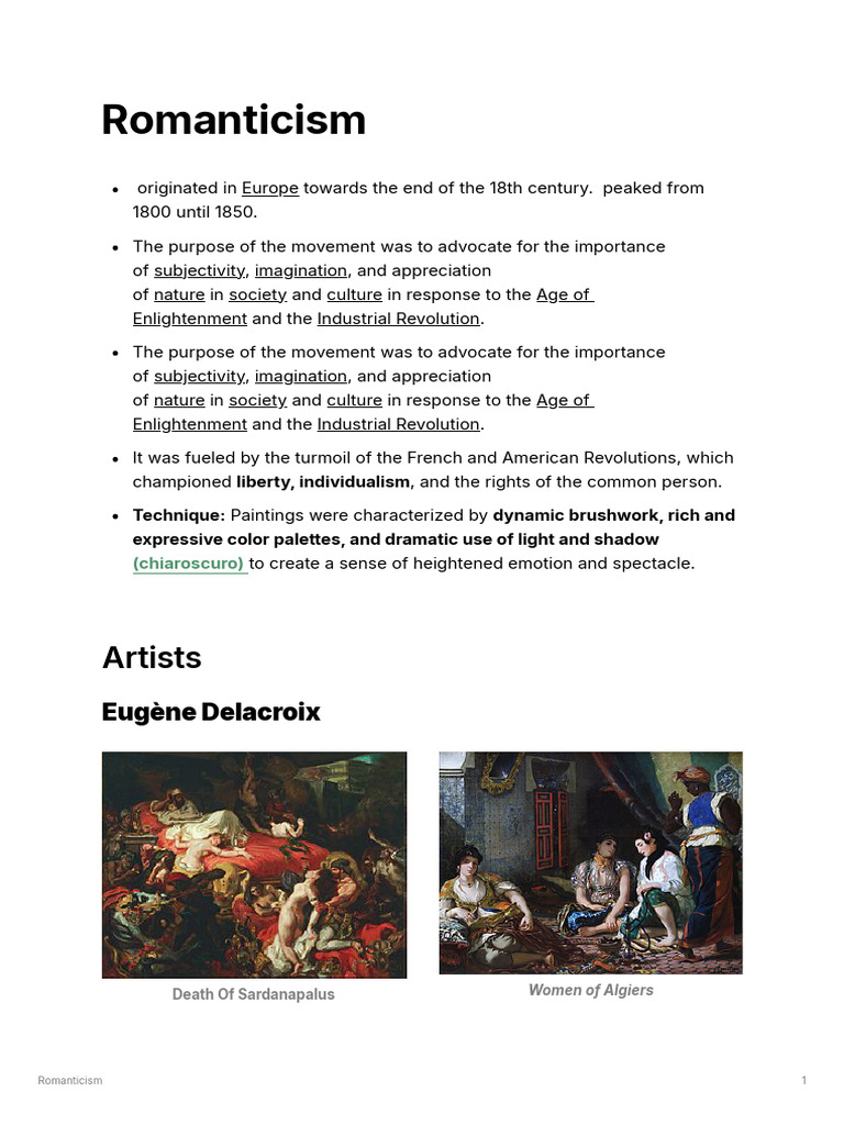 Romanticism | PDF | Romanticism | The Arts
