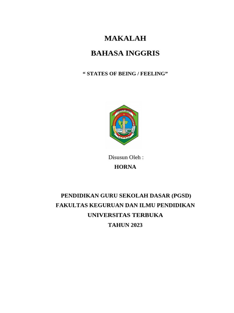 Pengaruh Media Gambar dalam Pembelajaran States of Being/Feeling | PDF