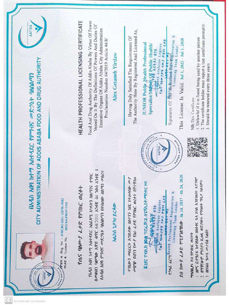 Alex MPH License Final | PDF