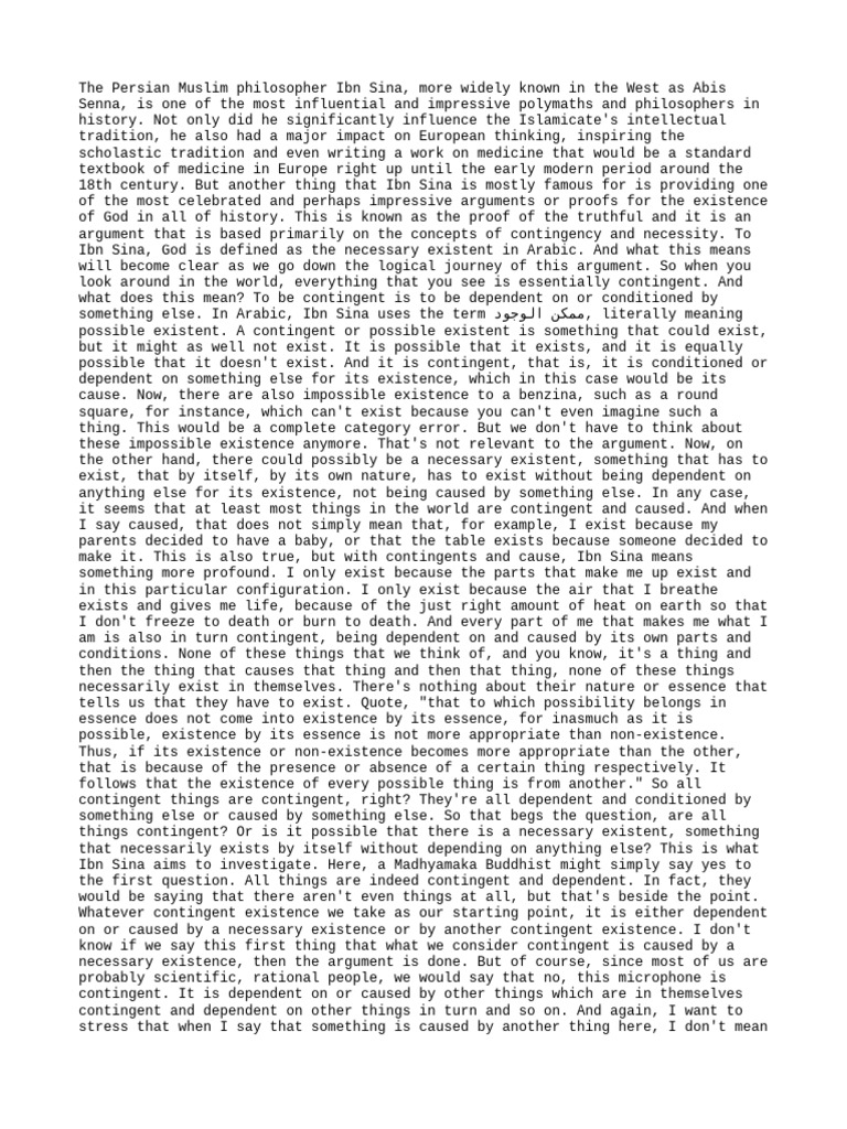 Is This The Best Argument For God's Existence | PDF | Existence | Tawhid