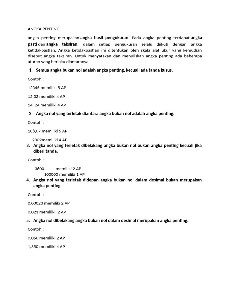 Angka Penting | PDF