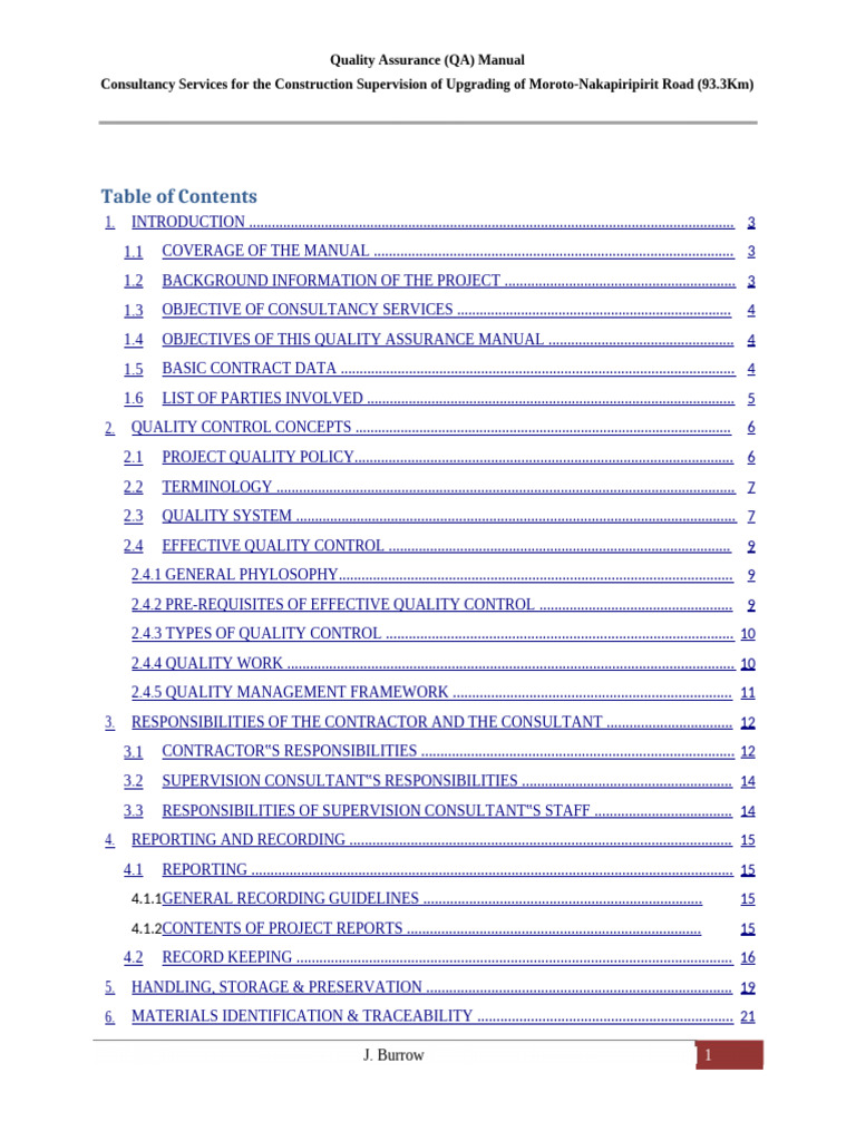 Quality Assurance Manual Word | PDF | Quality Assurance | Specification ...