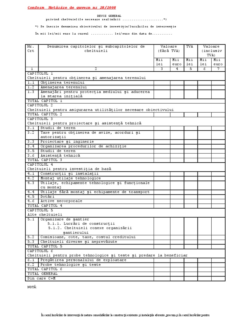 Model Deviz General | PDF