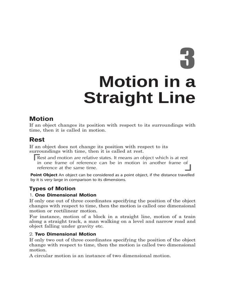 Understanding Straight Line Motion | PDF | Acceleration | Velocity