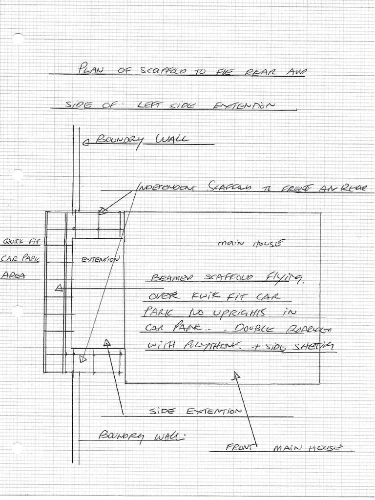 Scaffolding Plan and Section | PDF