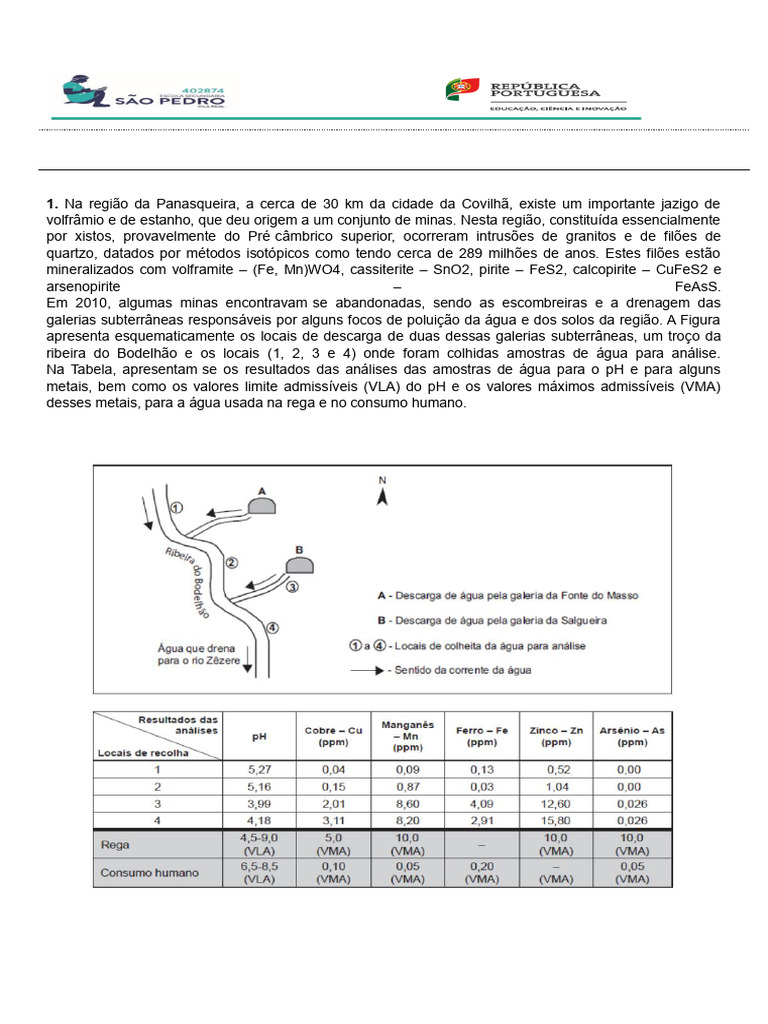 Ficha Formativa_2 _maio 25 | PDF | Geociências