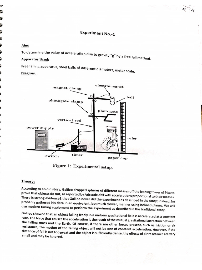 Free Fall Method | PDF