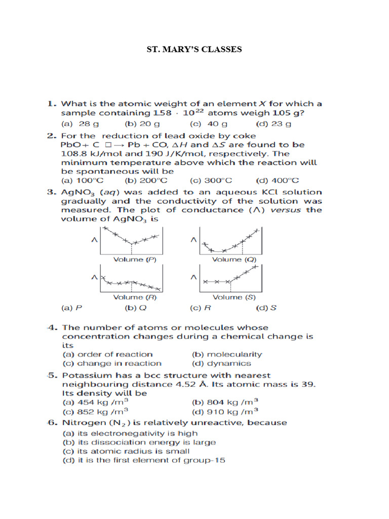 Chem 3 Cet | PDF