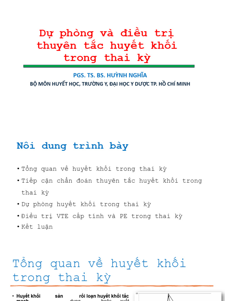BS. Nghĩa - DU PHONG VA DIEU TRI HUYET KHOI TRONG THAI 2025 | PDF