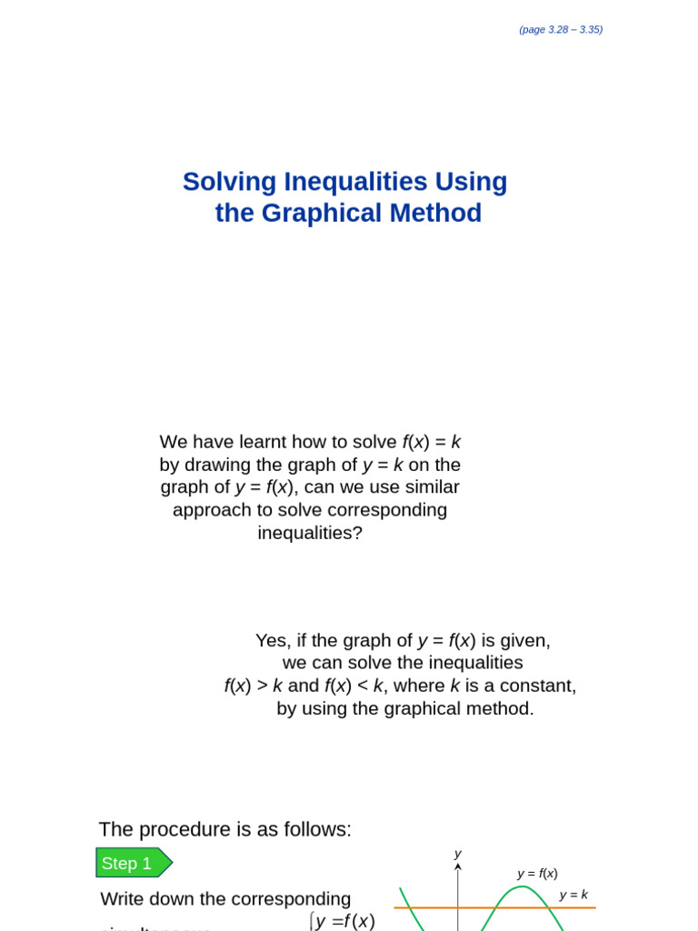 Graphical Method for Solving Inequalities | PDF | Inequality ...